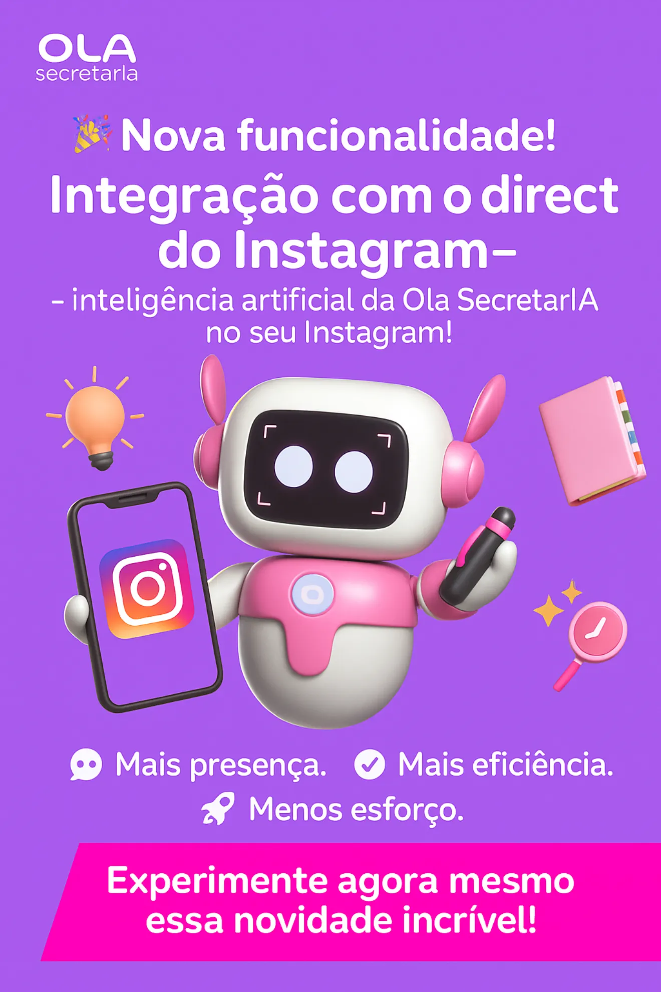 📣 Nova Integração com o Instagram no Ola Secretar... - Ola Secretaria